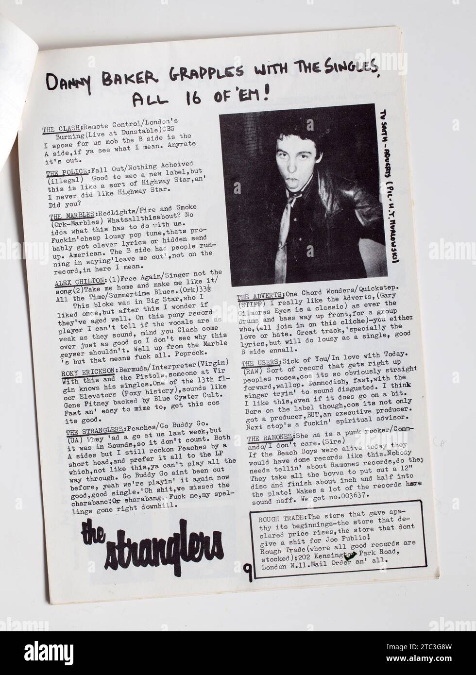 Record Reviews by Danny Baker in 1970s SNIFFIN' GLUE Punk Rock Fanzine ...