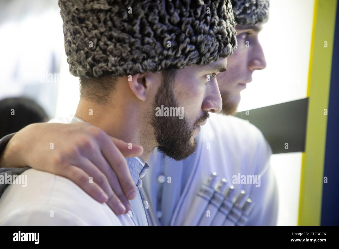 Moscow, Russia. 10th of December, 2023. Men wearing traditional ...