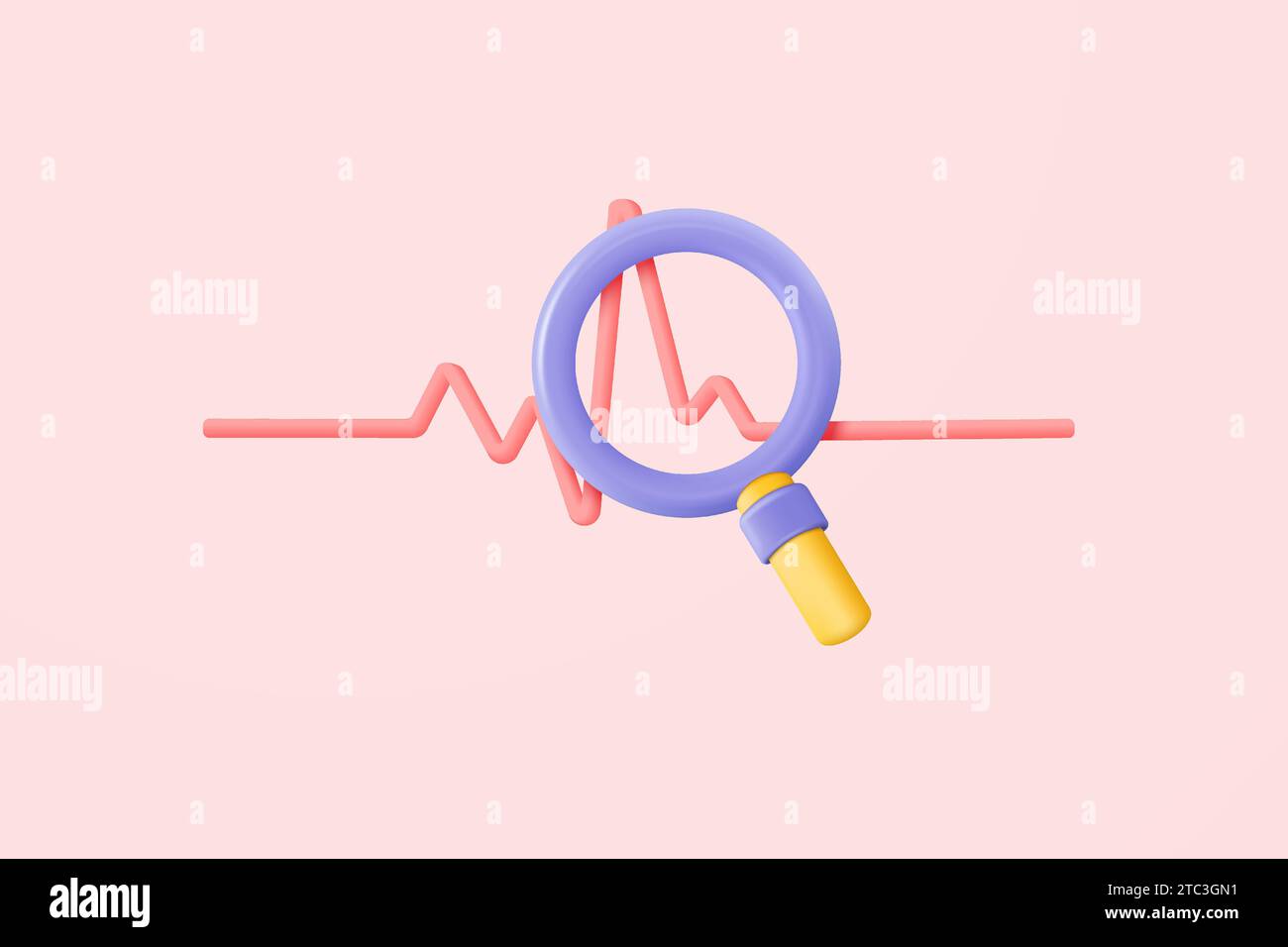Magnifying Heart Stock Vector Images Alamy