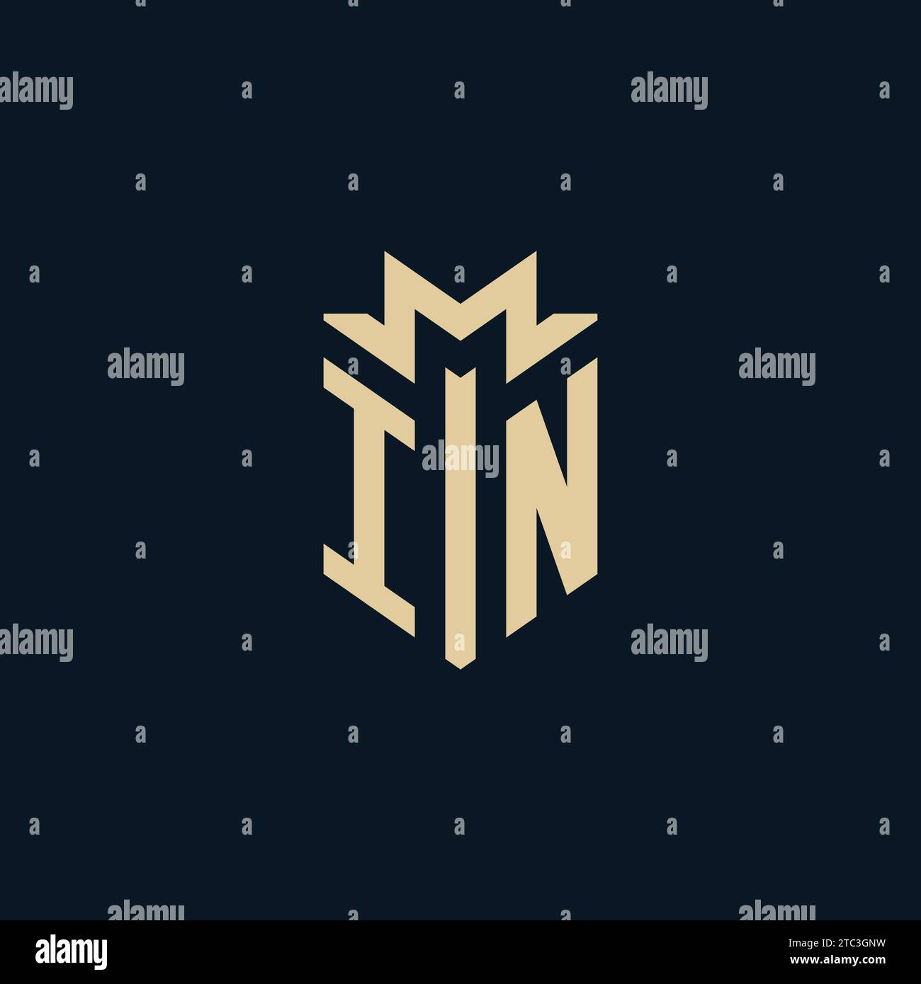 Imn logo design Stock Vector Images - Alamy