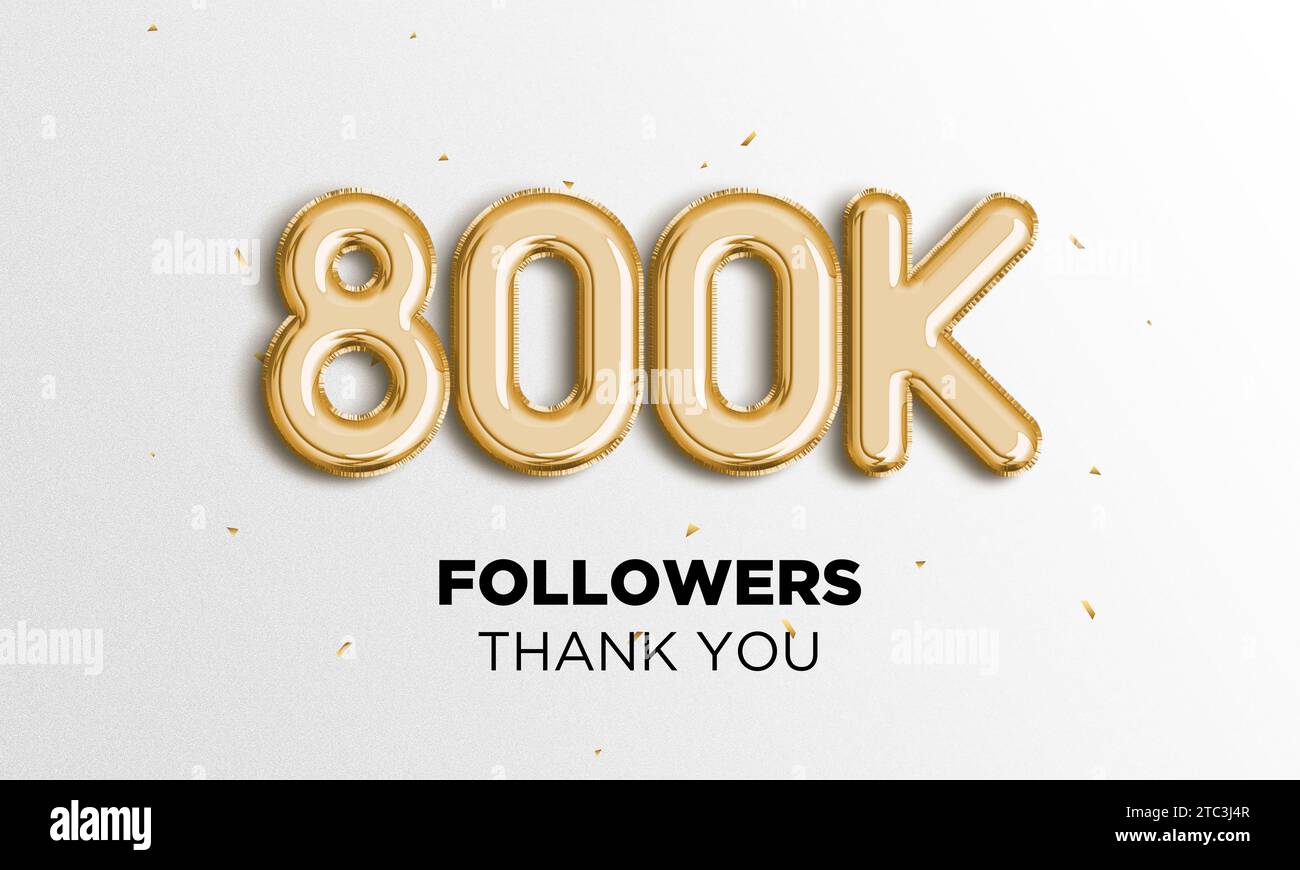 800k followers celebration. Social media poster. Followers thank you ...