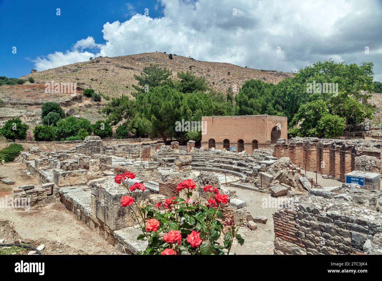 The ancient theater of Gortys, one of the mightiest ancient cities in ...