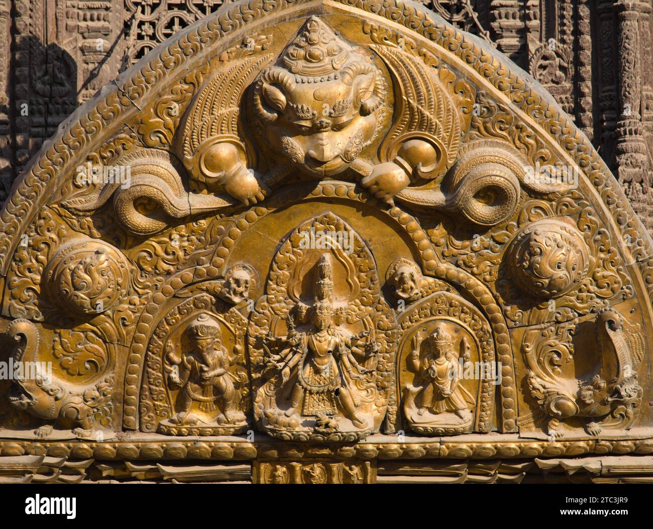 Nepal, Patan, Royal Palace, Museum, Golden Gate Stock Photo - Alamy
