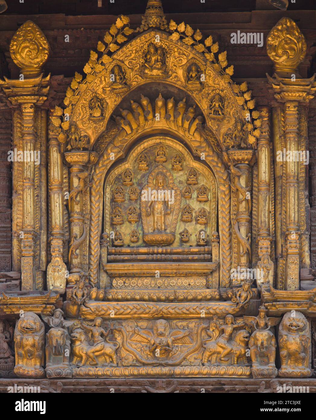 Nepal, Patan, Royal Palace, Museum, Golden Window Stock Photo - Alamy