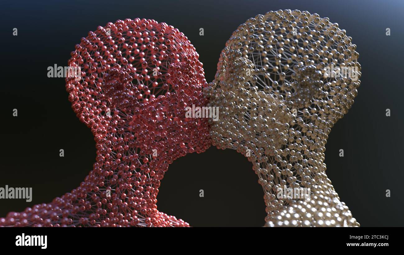 3d render. Head and abstract background Stock Photo - Alamy