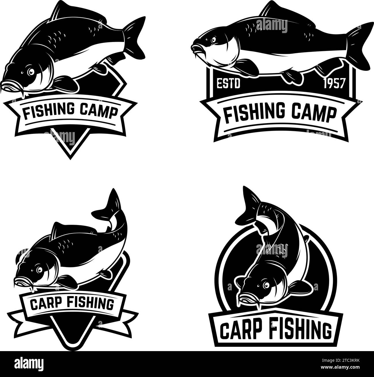 Carp stamp Stock Vector Images - Alamy