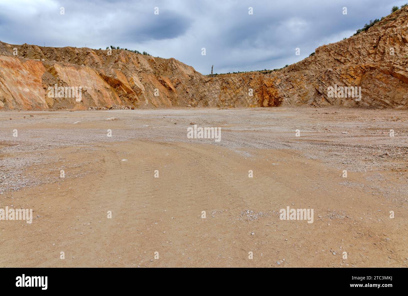 Expansive Limestone Quarry Landscape Stock Photo - Alamy