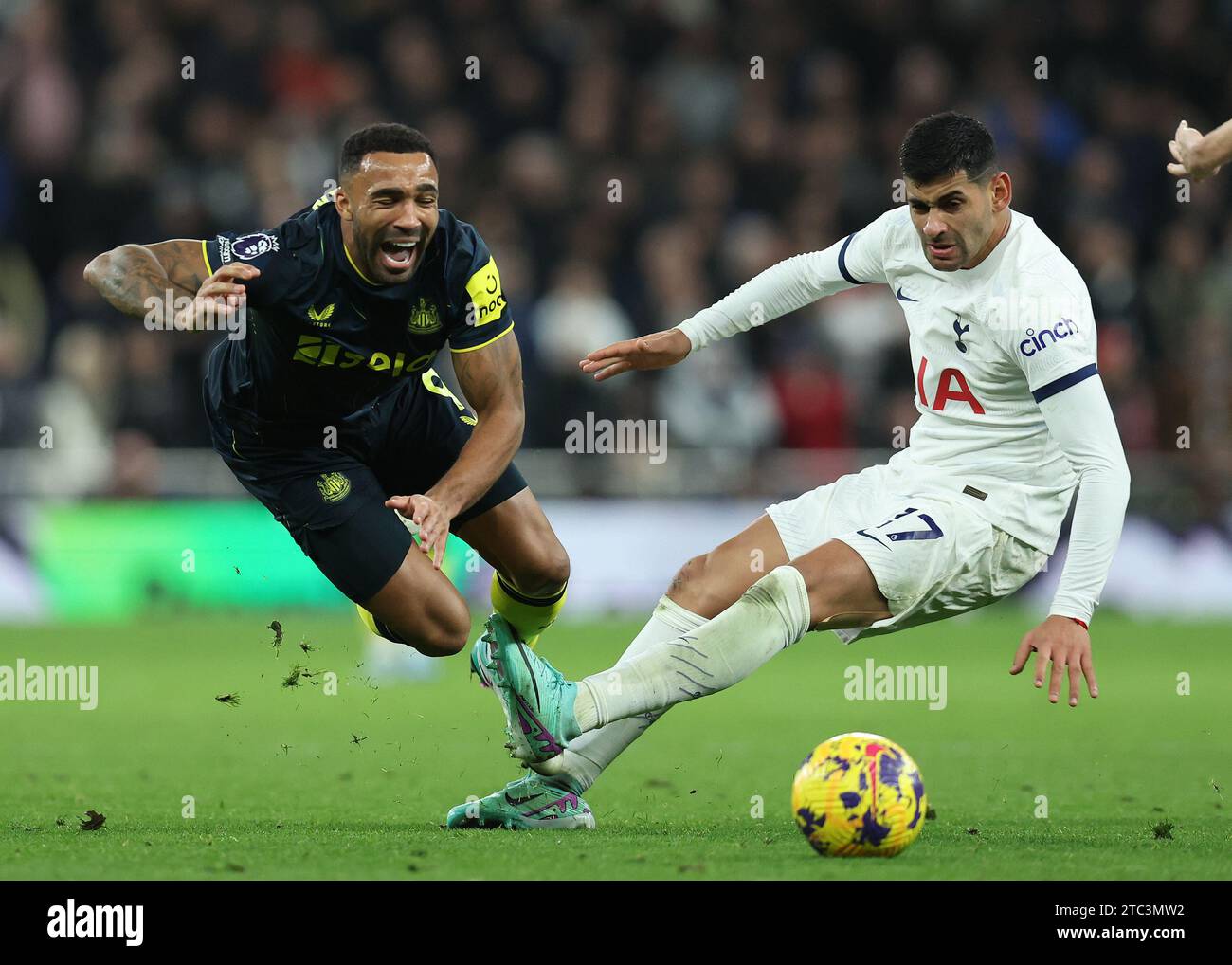 London, UK. 10th Dec, 2023. Callum Wilson of Newcastle United is fouled ...