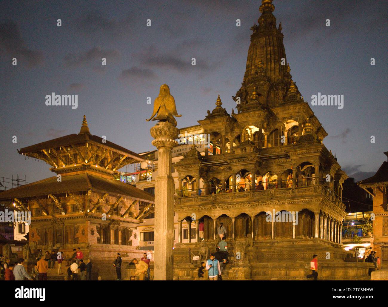 Nepal, Patan, Durbar Square, Char Narayan Temple, Krishna Temple ...