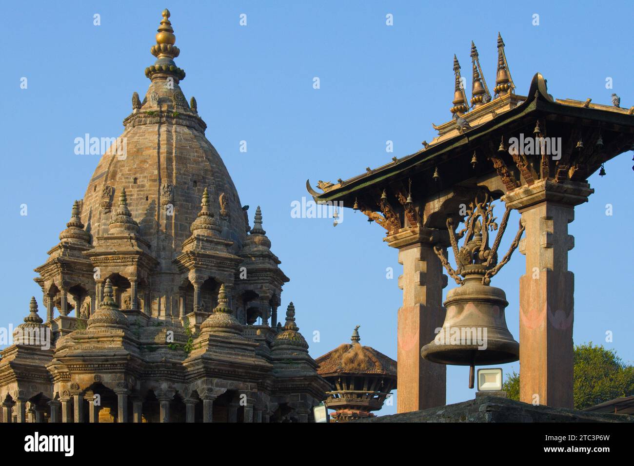Nepal, Patan, Durbar Square, Krishna Temple, Octagonal Chyasing Deval ...