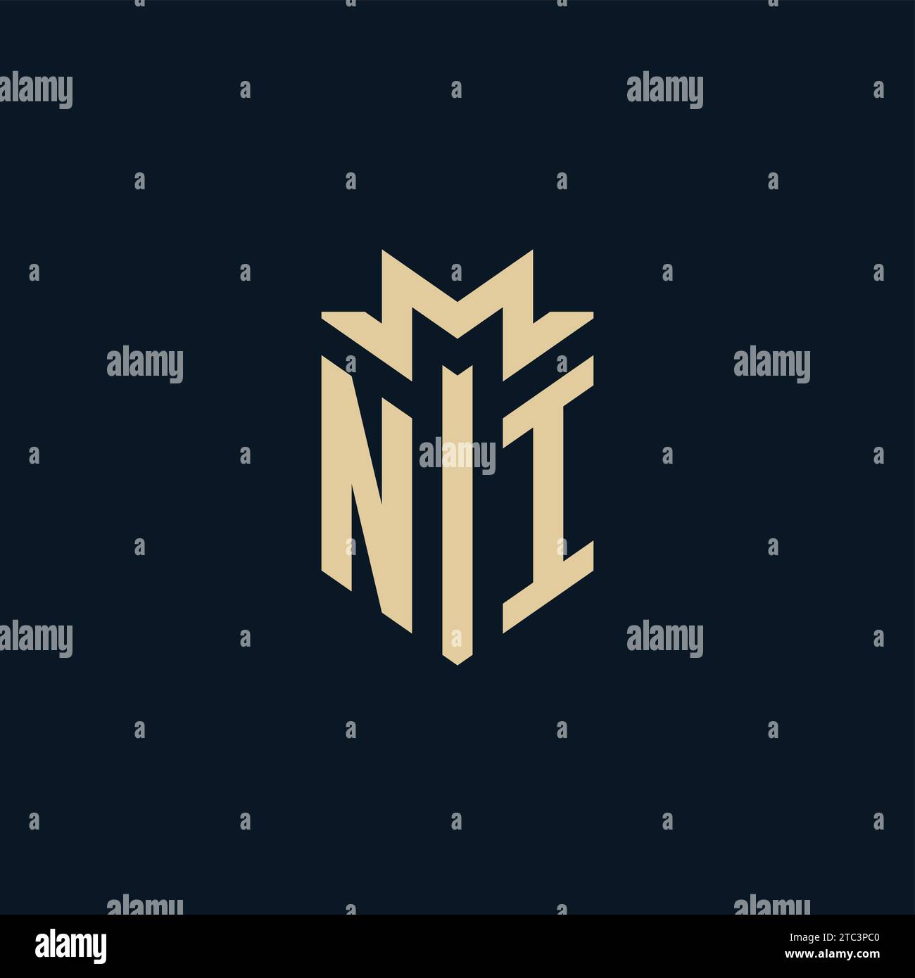 NI initial for law firm logo, lawyer logo, attorney logo design ...