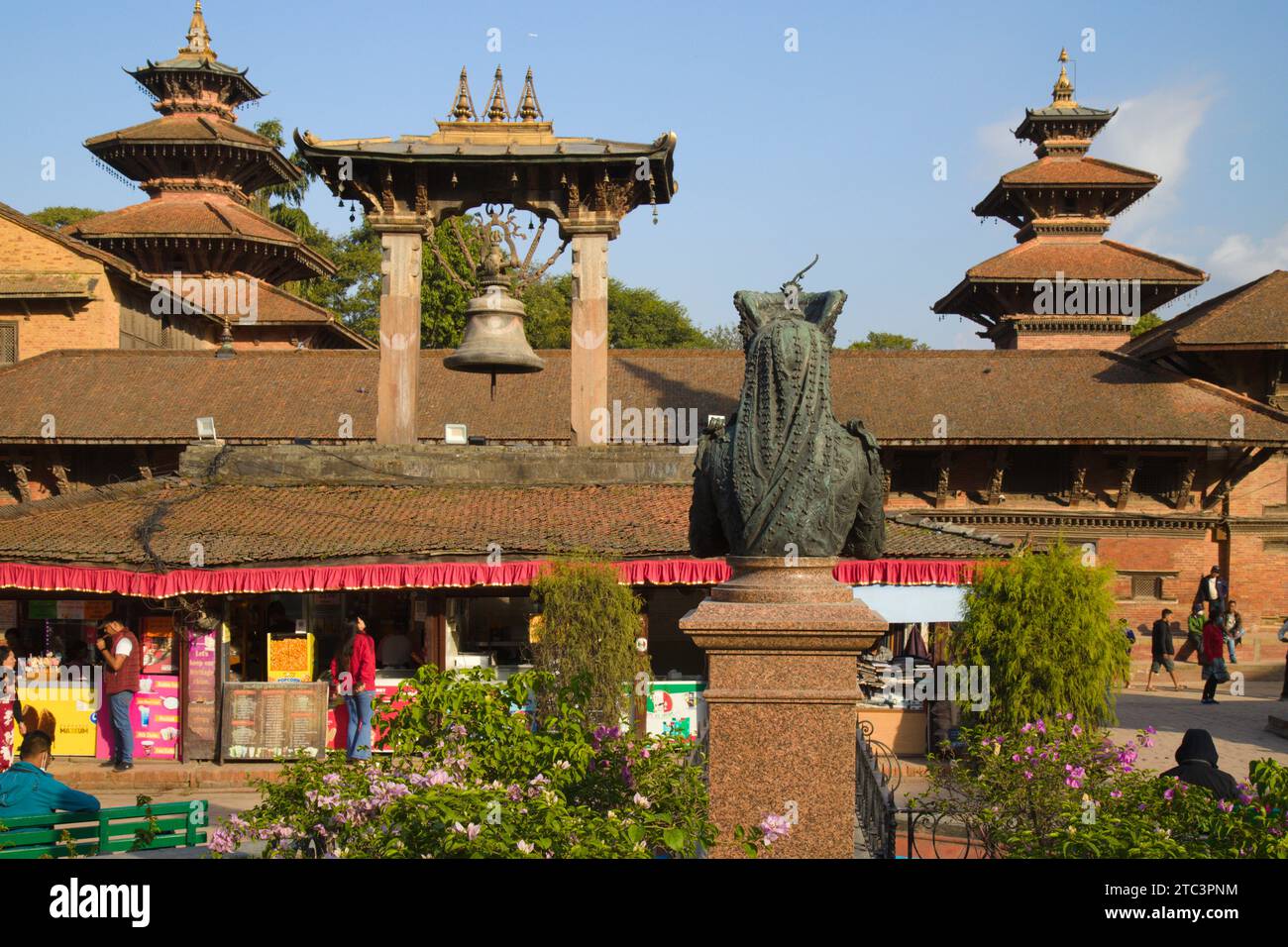 Nepal, Patan, Durbar Square, skyline, panorama, general view Stock ...