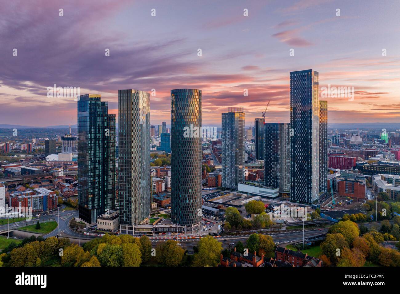 Aerial view of manchester hi-res stock photography and images - Alamy