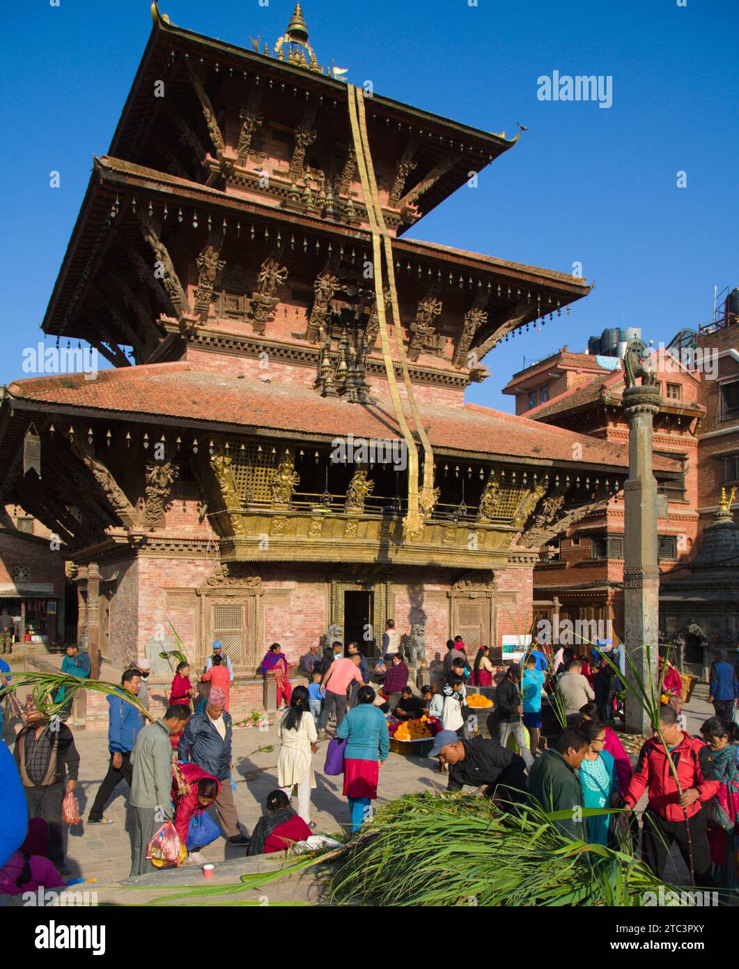 Nepal, Patan, Durbar Square, Bhimsen Temple, people Stock Photo - Alamy