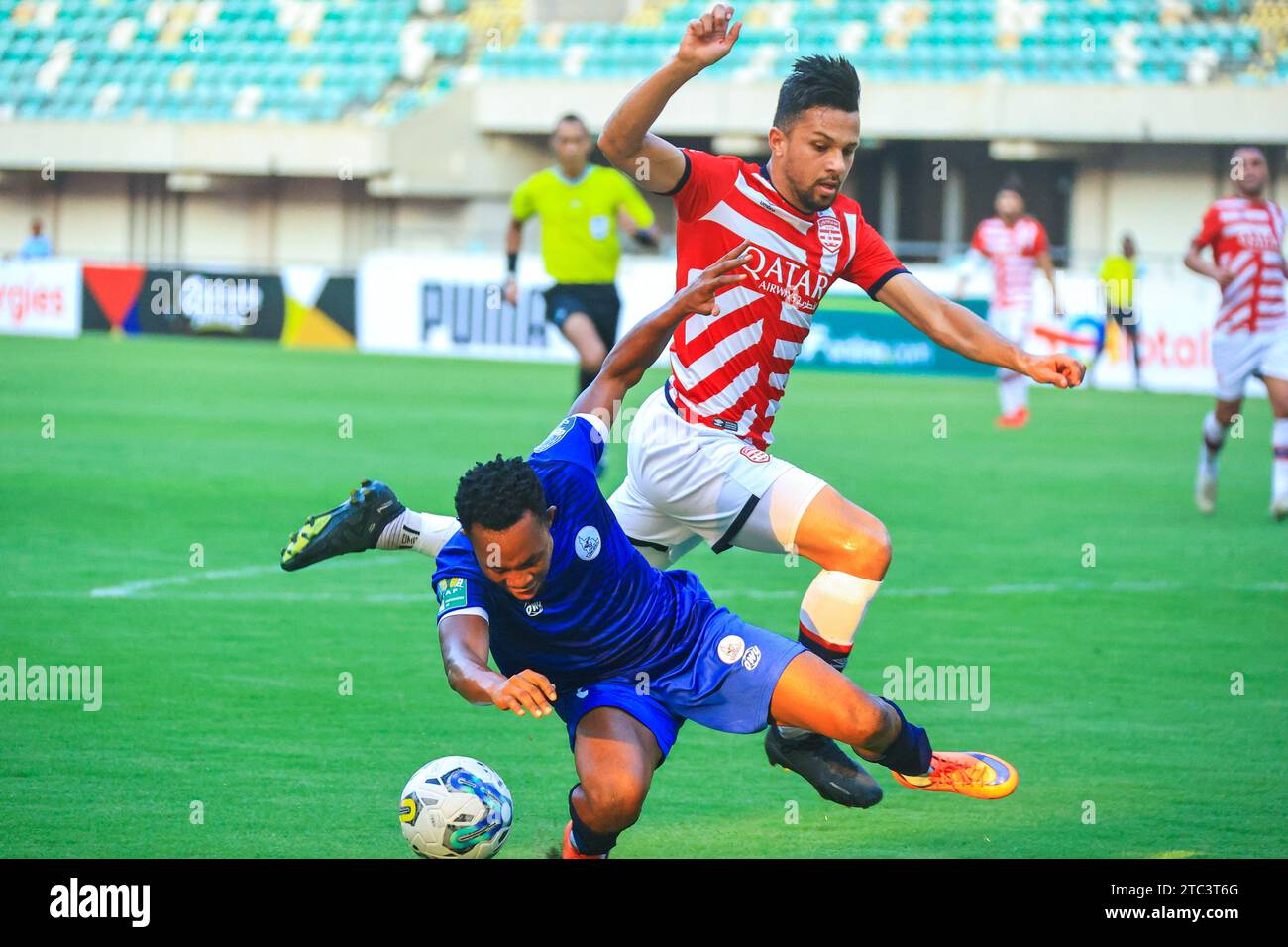 UYO, NIGERIA - DECEMBER 10; Suleiman Abba of Rivers and Adem Taous of ...