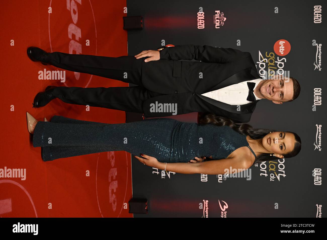 Zaventem, Belgium. 10th Dec, 2023. Belgian Remco Evenepoel and Remco's ...