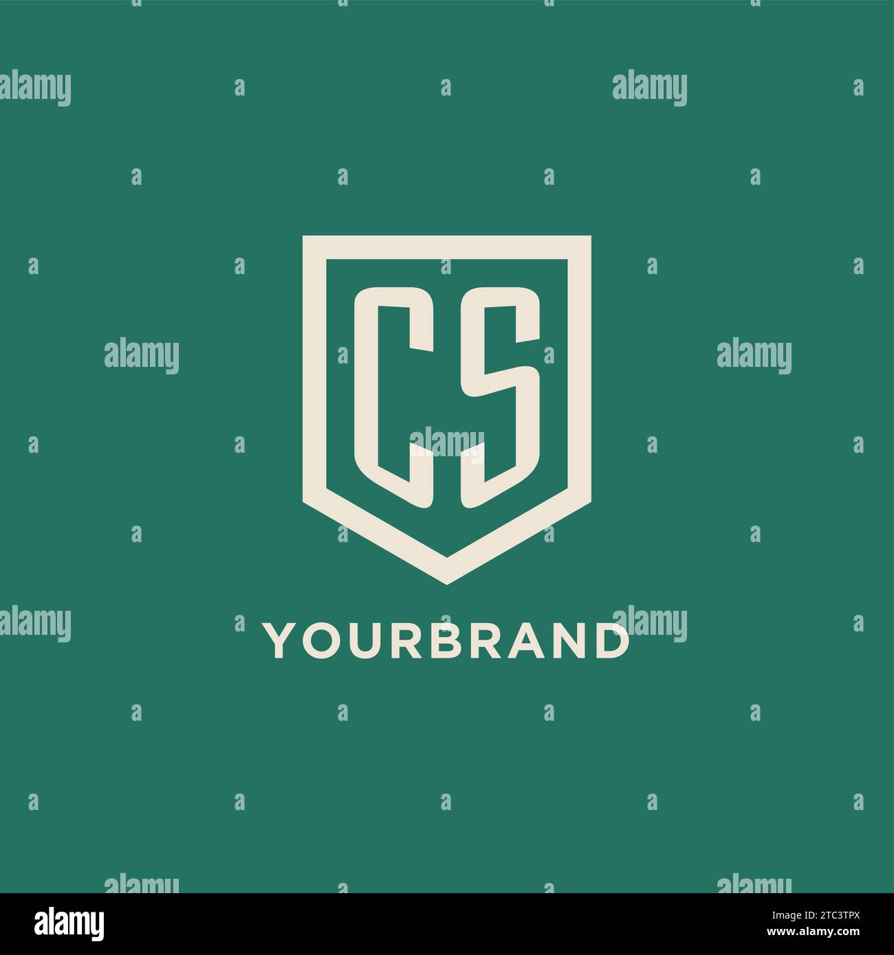 CS initial logo monogram shield geometric shape design vector graphic Stock Vector Image & Art ...