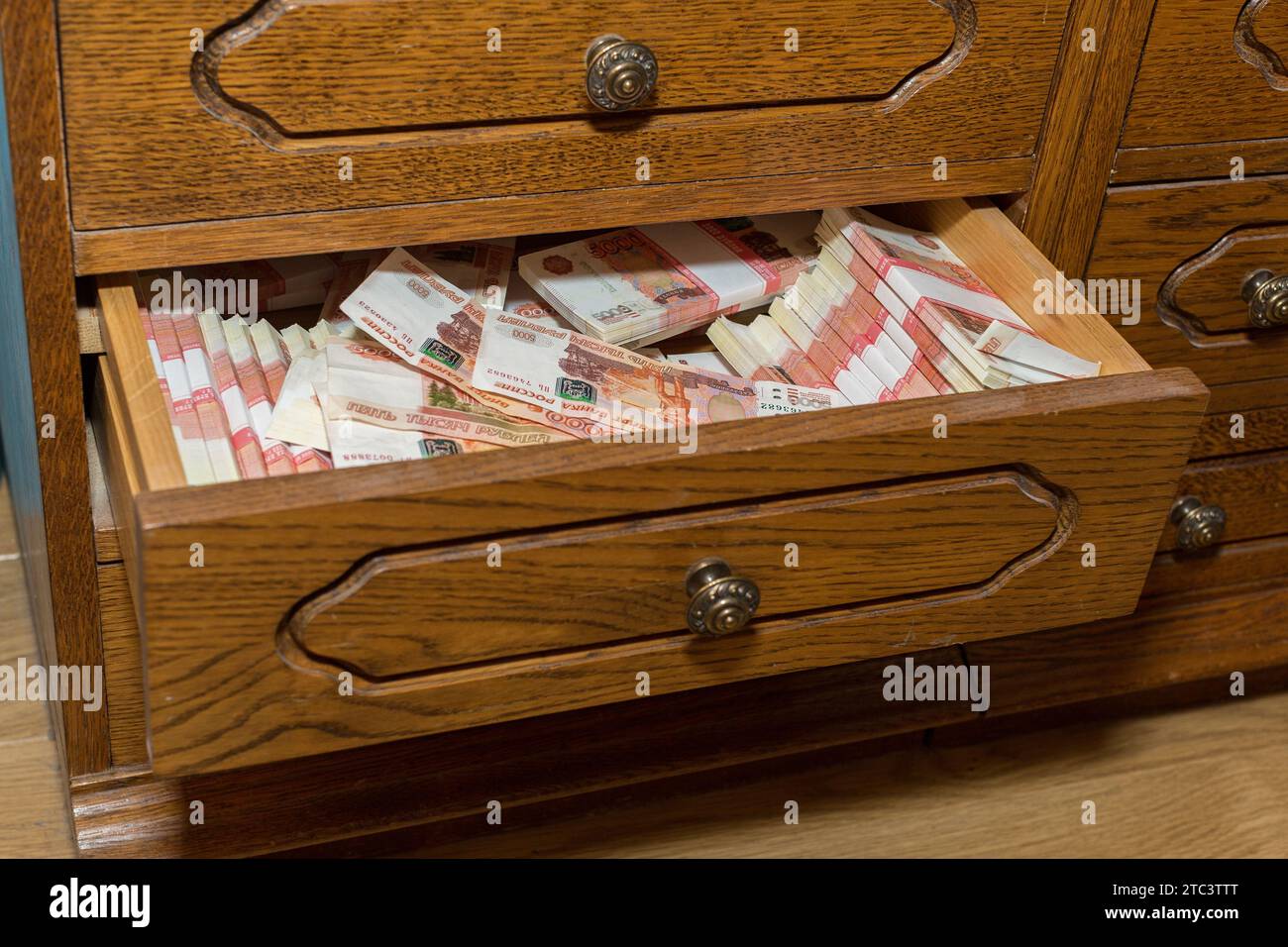 Savings in Russian rubles of five thousand each, stored in an old ...