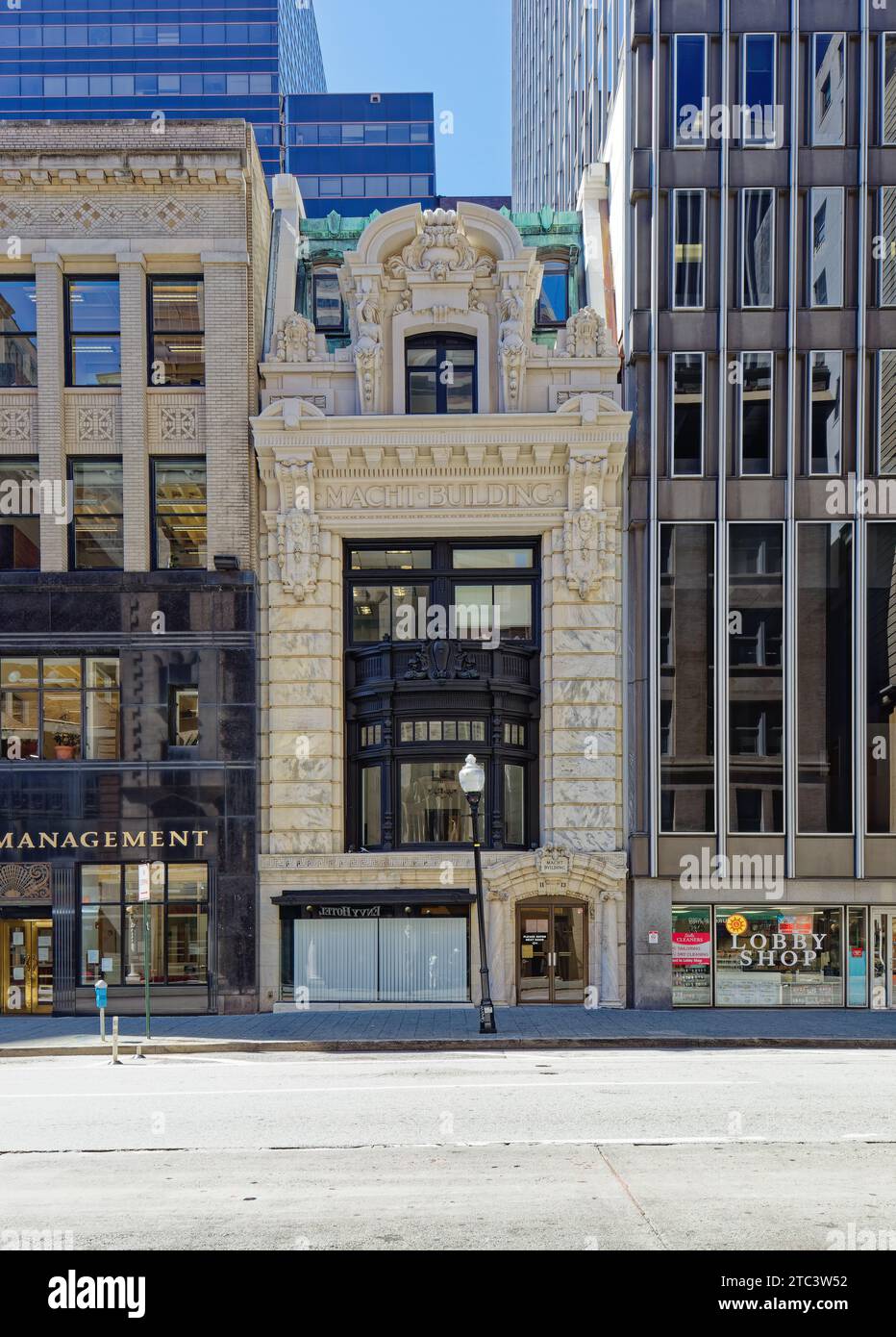 The white marble Macht Building, built in 1908, was designed by A.L ...