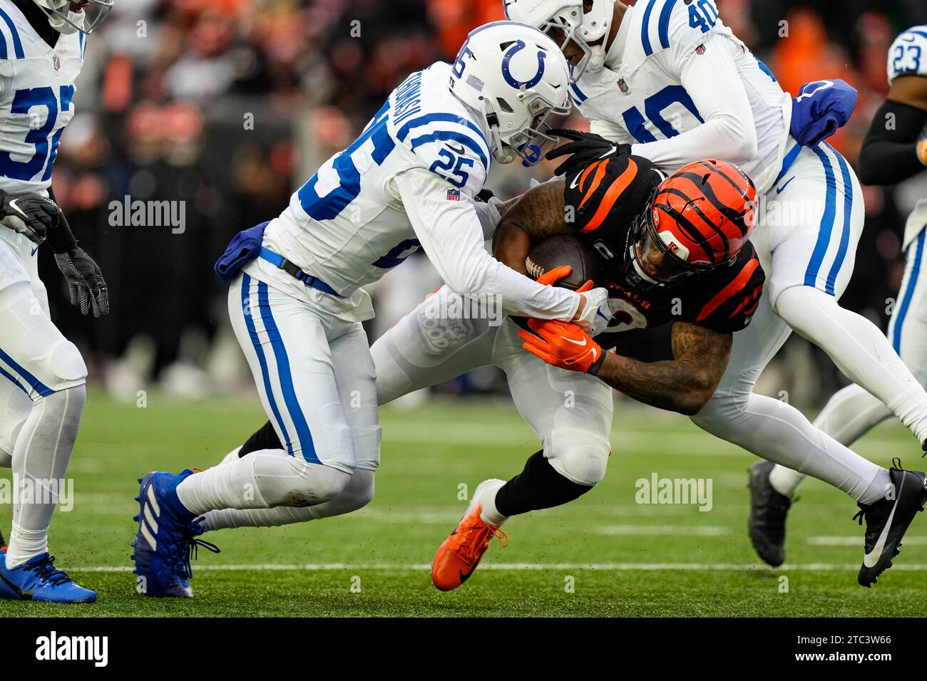 Indianapolis Colts safety Rodney Thomas II (25) tackles Cincinnati ...