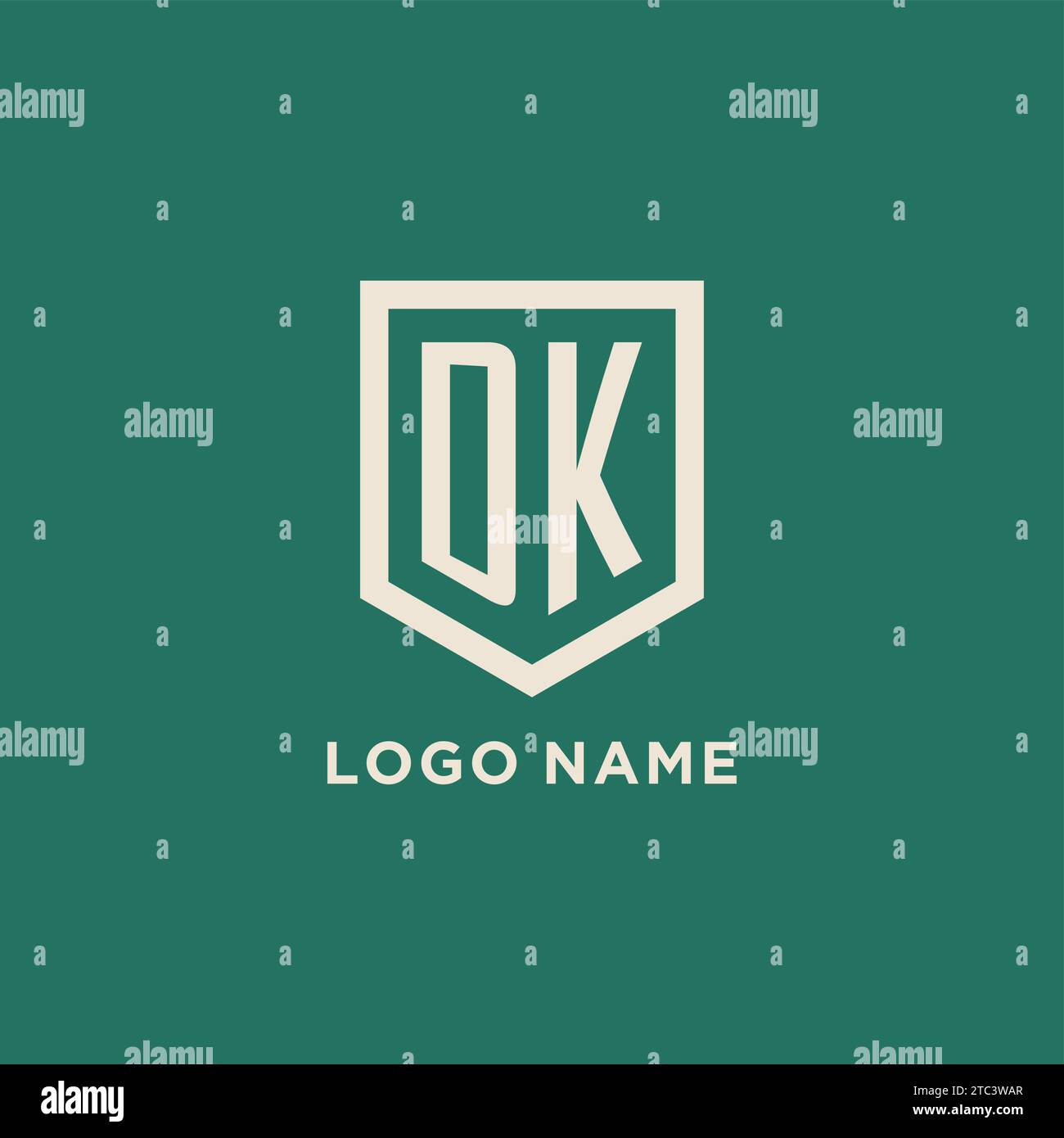 DK initial logo monogram shield geometric shape design vector graphic Stock Vector Image & Art ...