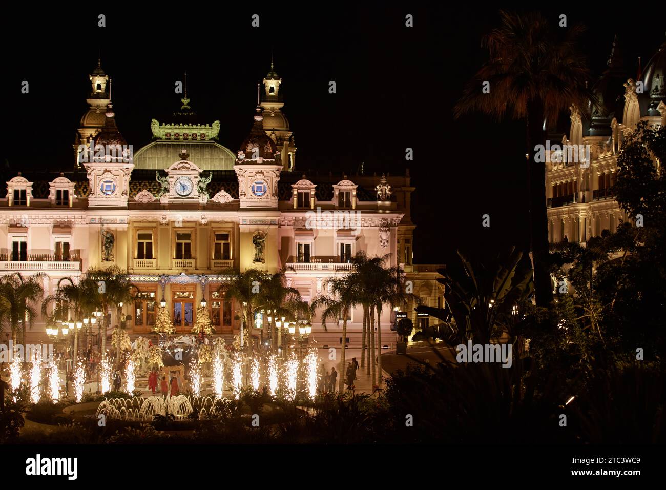 Monaco, Monte-Carlo, 12 November 2022: Festive fireworks at a wedding ...