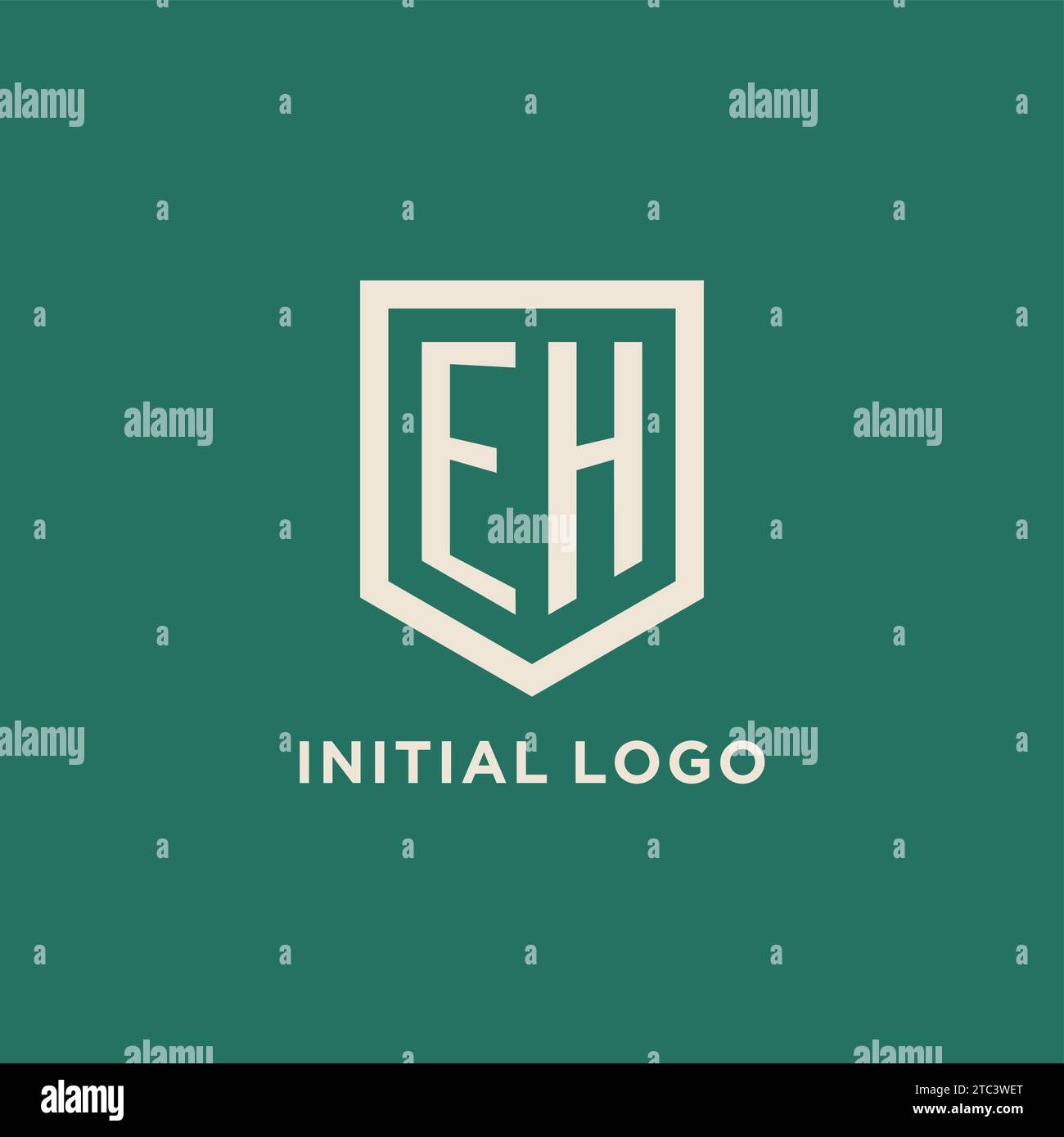 EH initial logo monogram shield geometric shape design vector graphic Stock Vector Image & Art ...