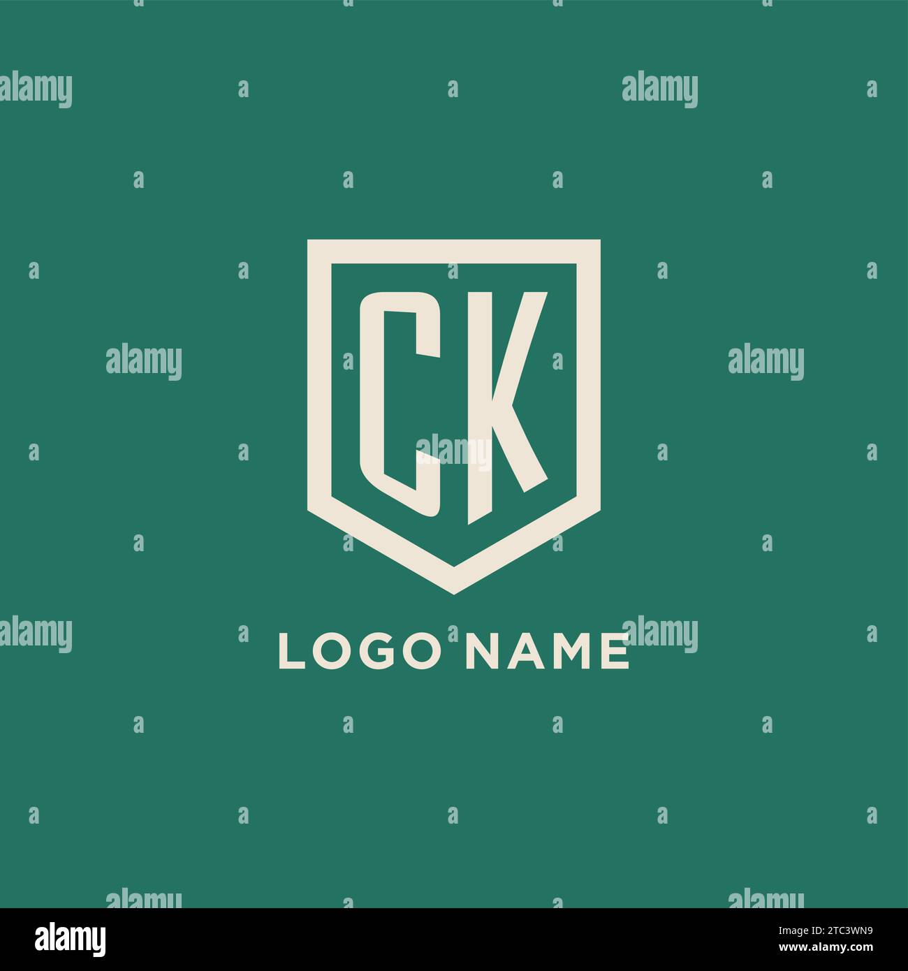 CK initial logo monogram shield geometric shape design vector graphic Stock Vector Image & Art ...