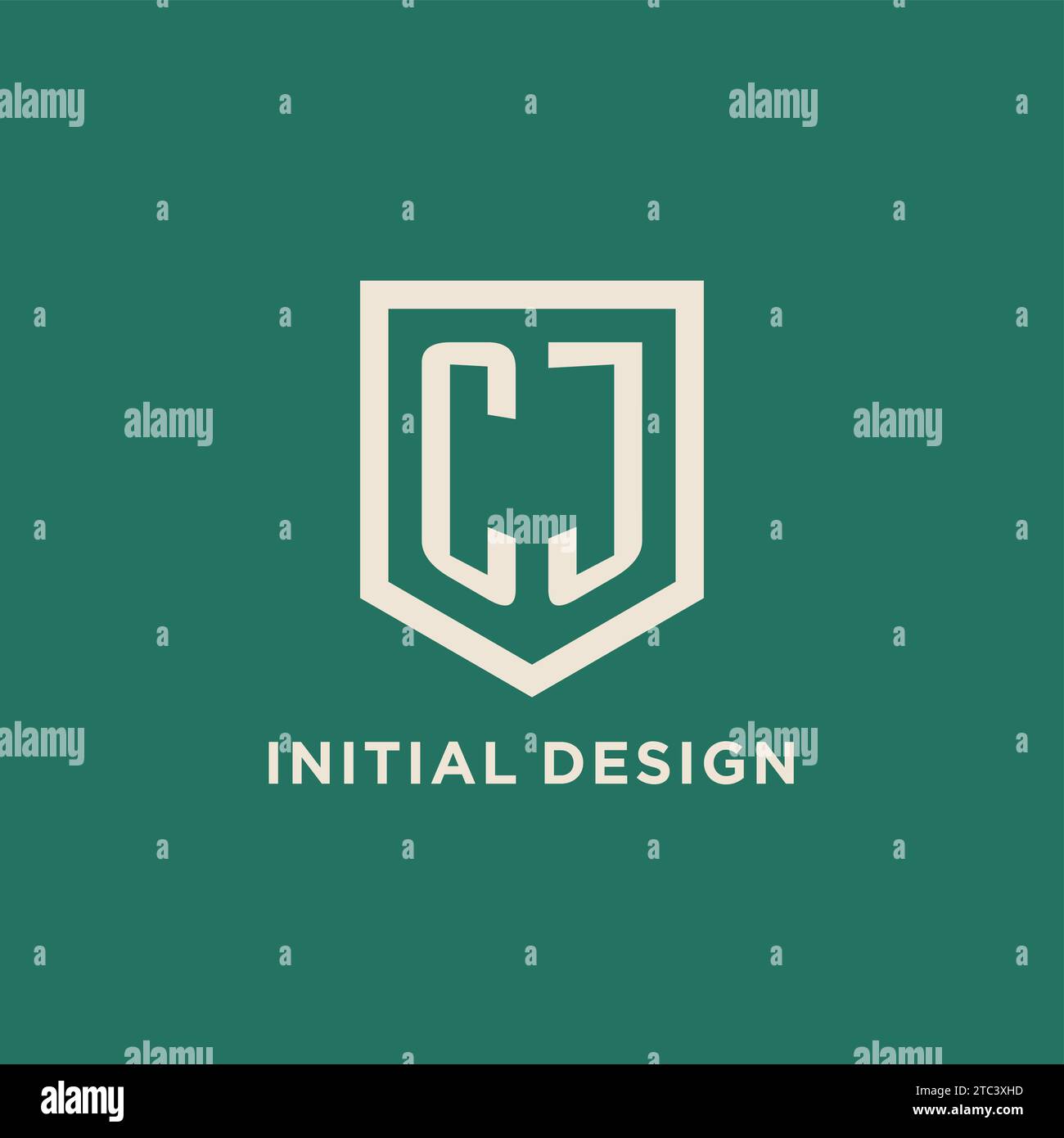 Logo initial letters cj vector vectors hi-res stock photography and images - Alamy