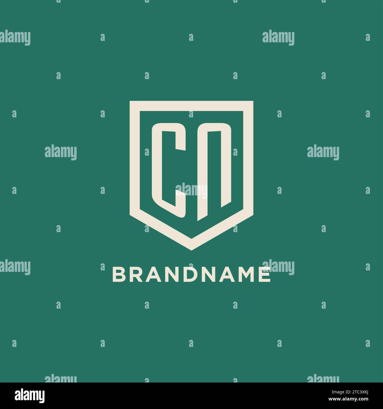 CN initial logo monogram shield geometric shape design vector graphic Stock Vector Image & Art ...