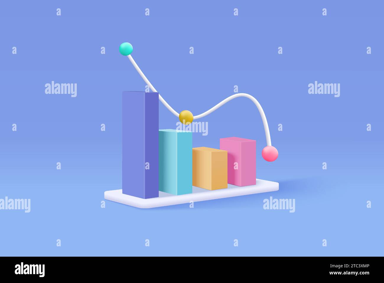3d negative statistic chart Stock Vector Images - Alamy