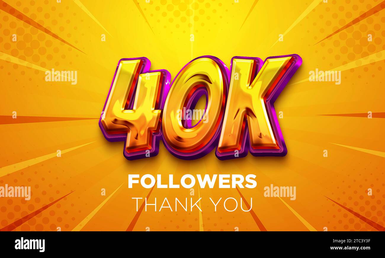 40k followers celebration social hi-res stock photography and images ...