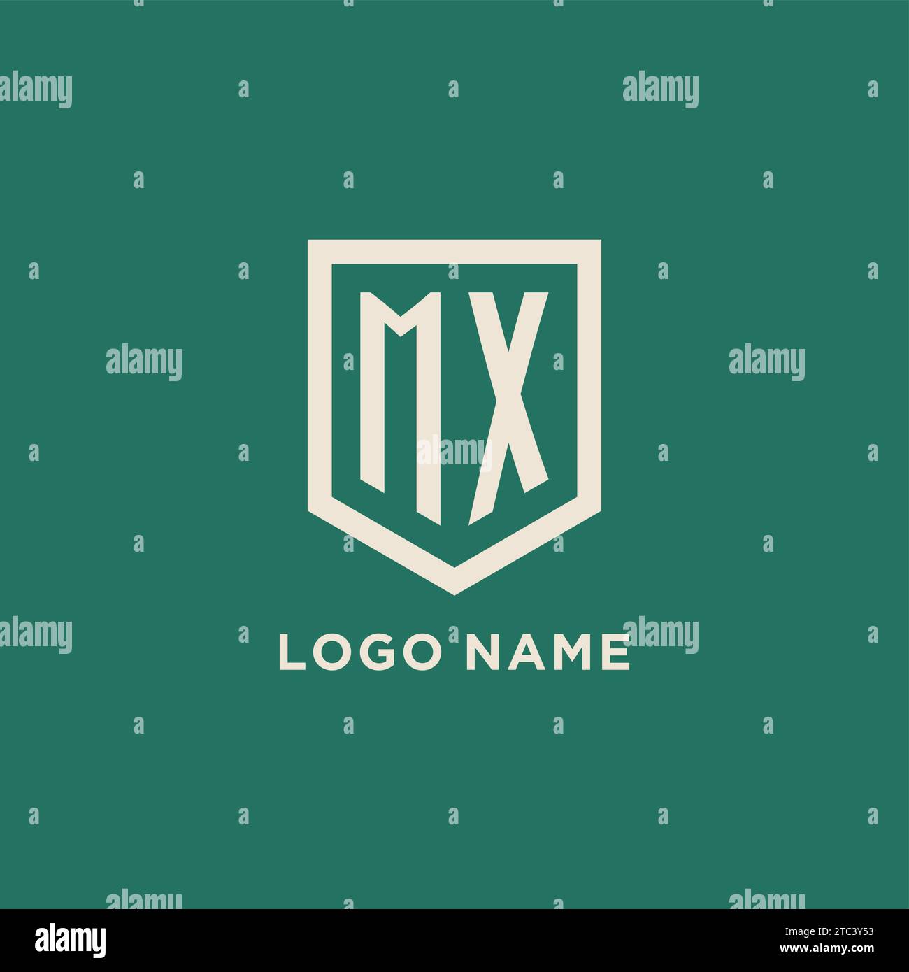 MX initial logo monogram shield geometric shape design vector graphic Stock Vector Image & Art ...
