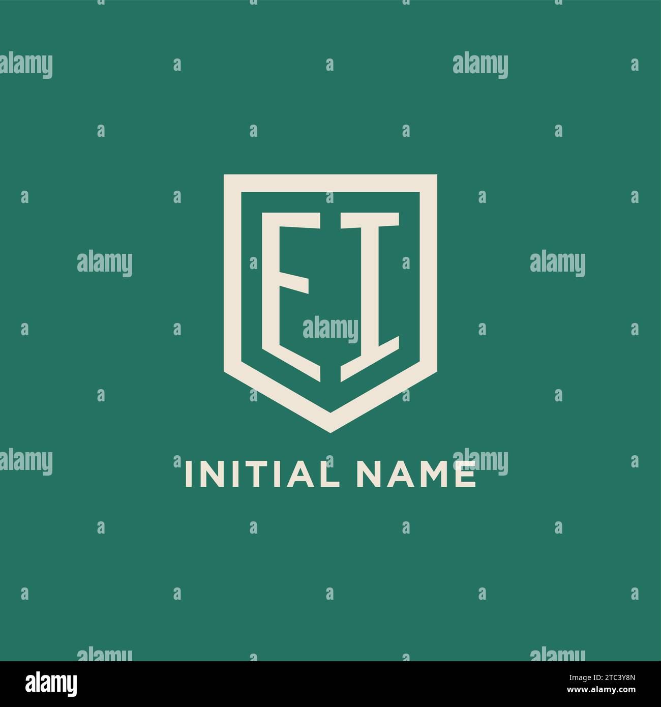 EI initial logo monogram shield geometric shape design vector graphic Stock Vector Image & Art ...