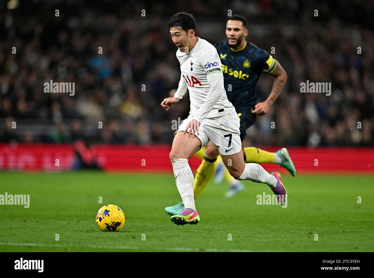 London, UK. 10th Dec, 2023. Son Heung-min (Tottenham) runs through ...