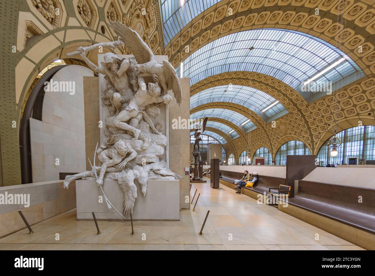 Musée d'Orsay, Paris, France. Eagle Hunters. Marble sculpture made in ...