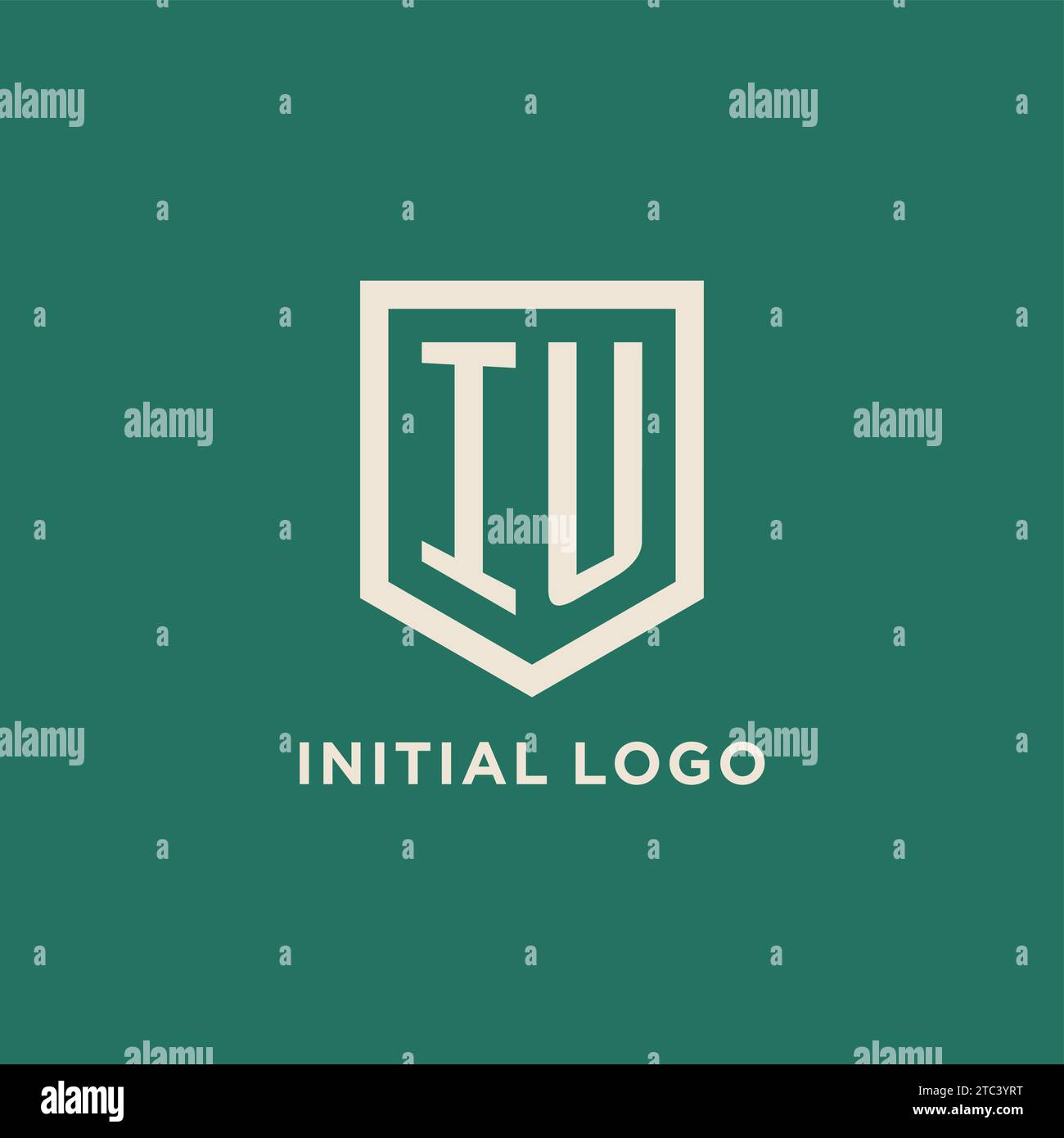 IU initial logo monogram shield geometric shape design vector graphic Stock Vector Image & Art ...