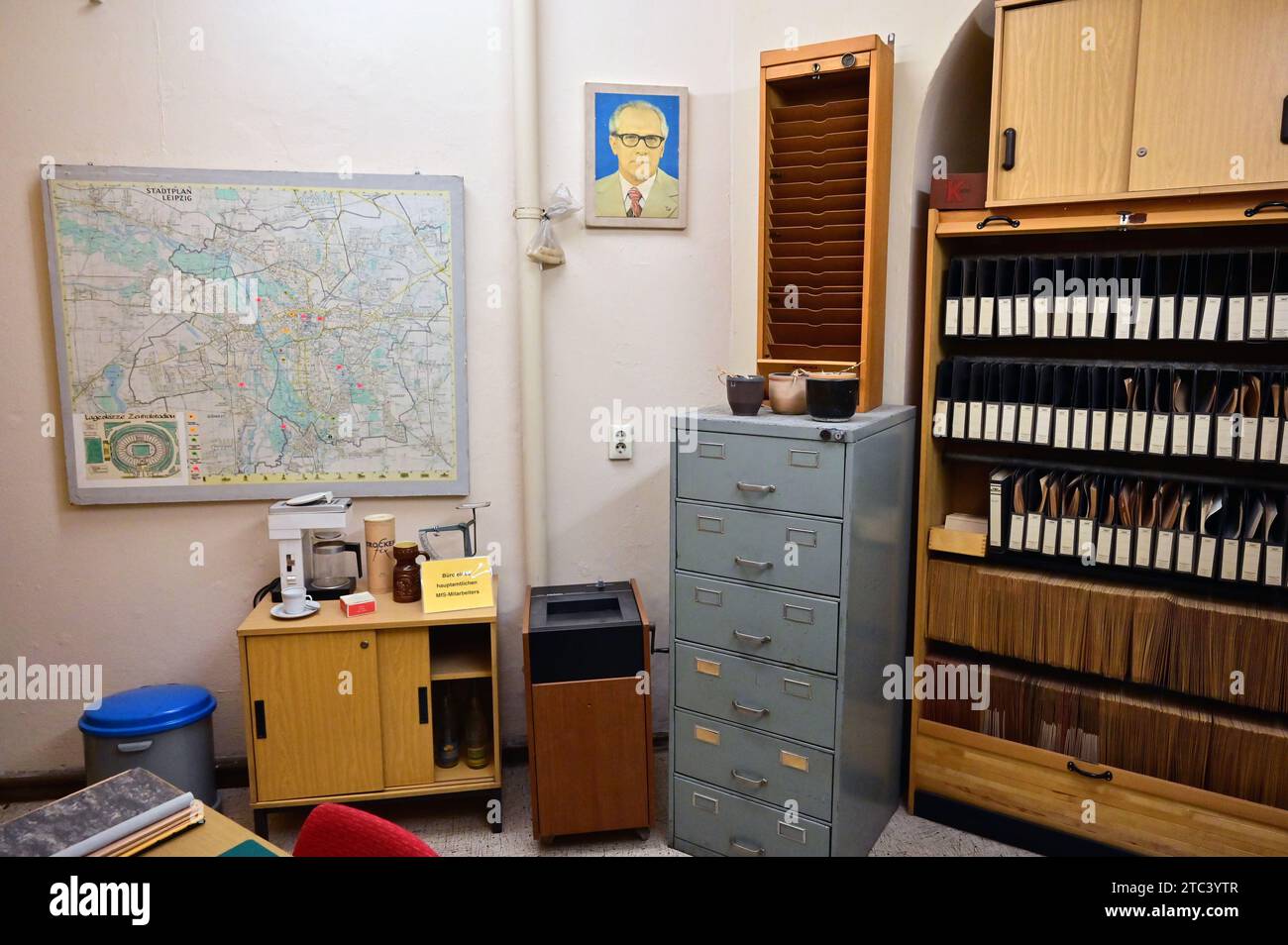 Stasi memorial and museum in the “Round Corner” in Leipzig, Saxony ...