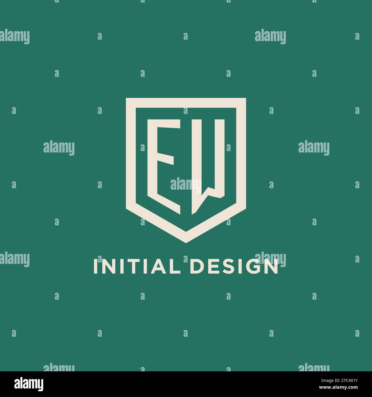 EW initial logo monogram shield geometric shape design vector graphic Stock Vector Image & Art ...