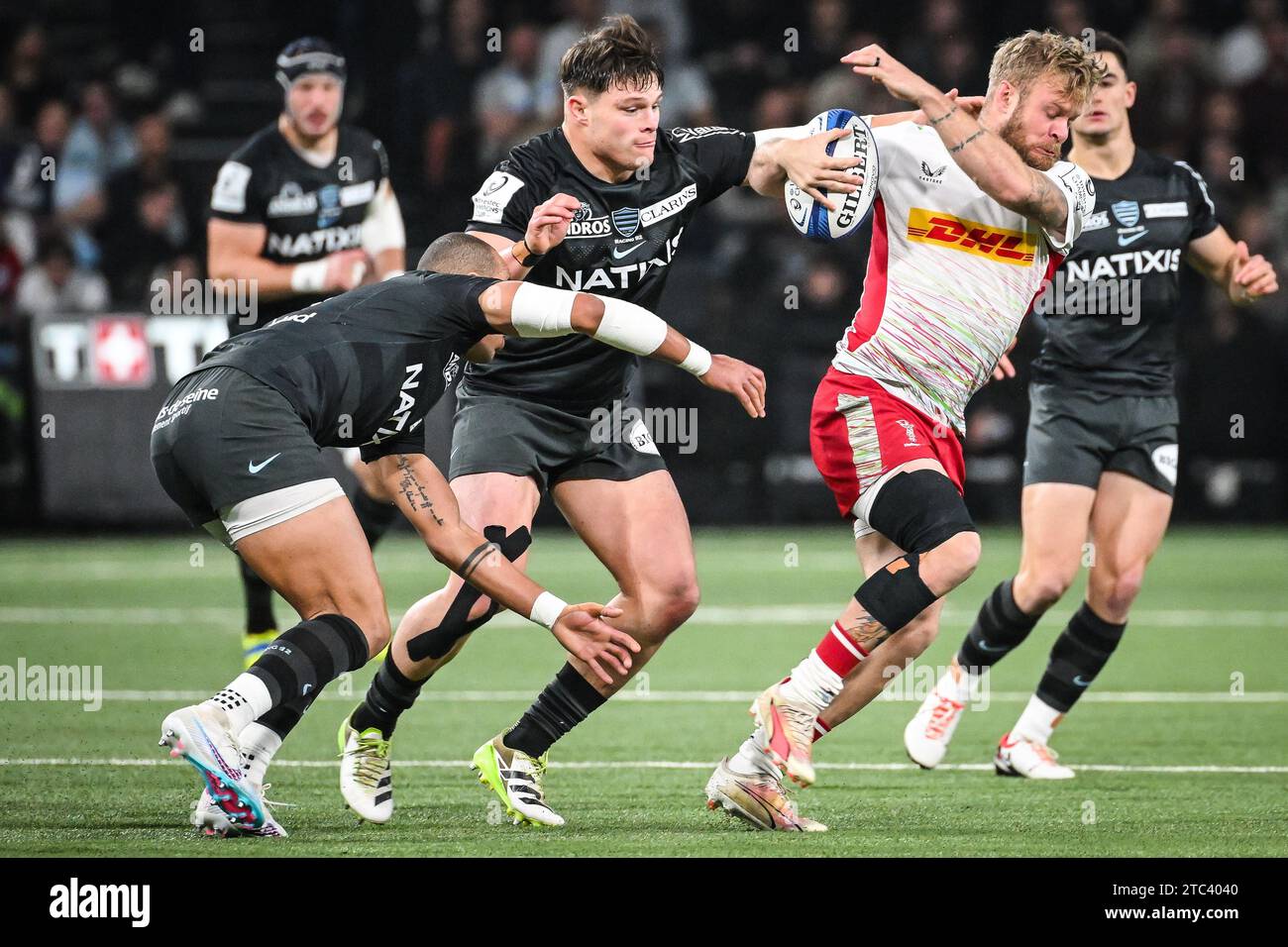 Janick TARRIT of Racing 92 and Tyrone GREEN of Harlequins during the ...