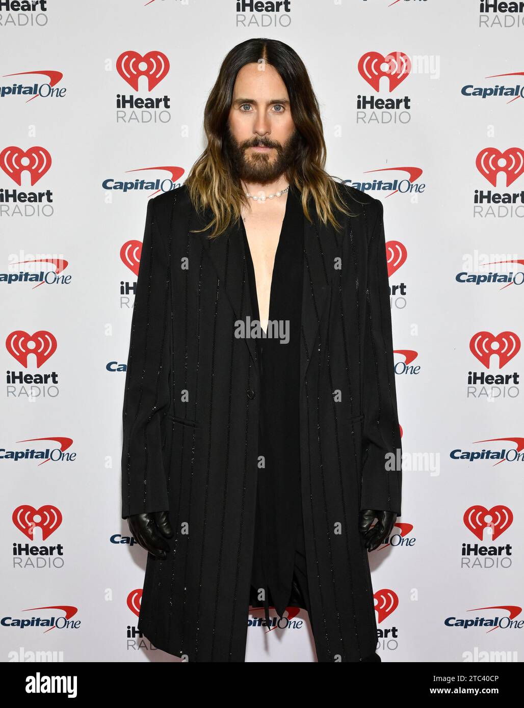 Jared Leto arrives at the iHeartRadio Jingle Ball on Friday, Dec. 8 ...