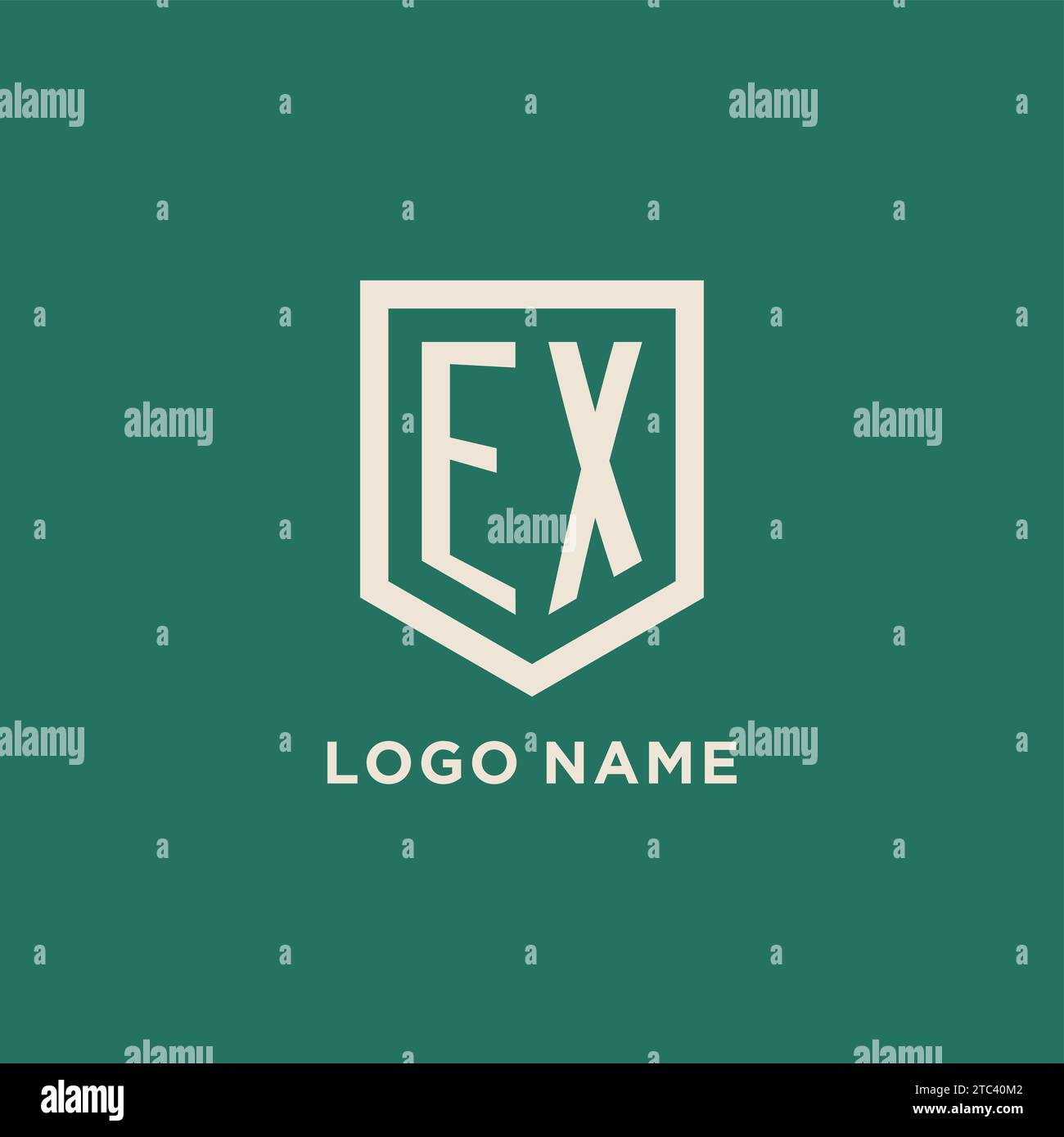 EX initial logo monogram shield geometric shape design vector graphic Stock Vector Image & Art ...