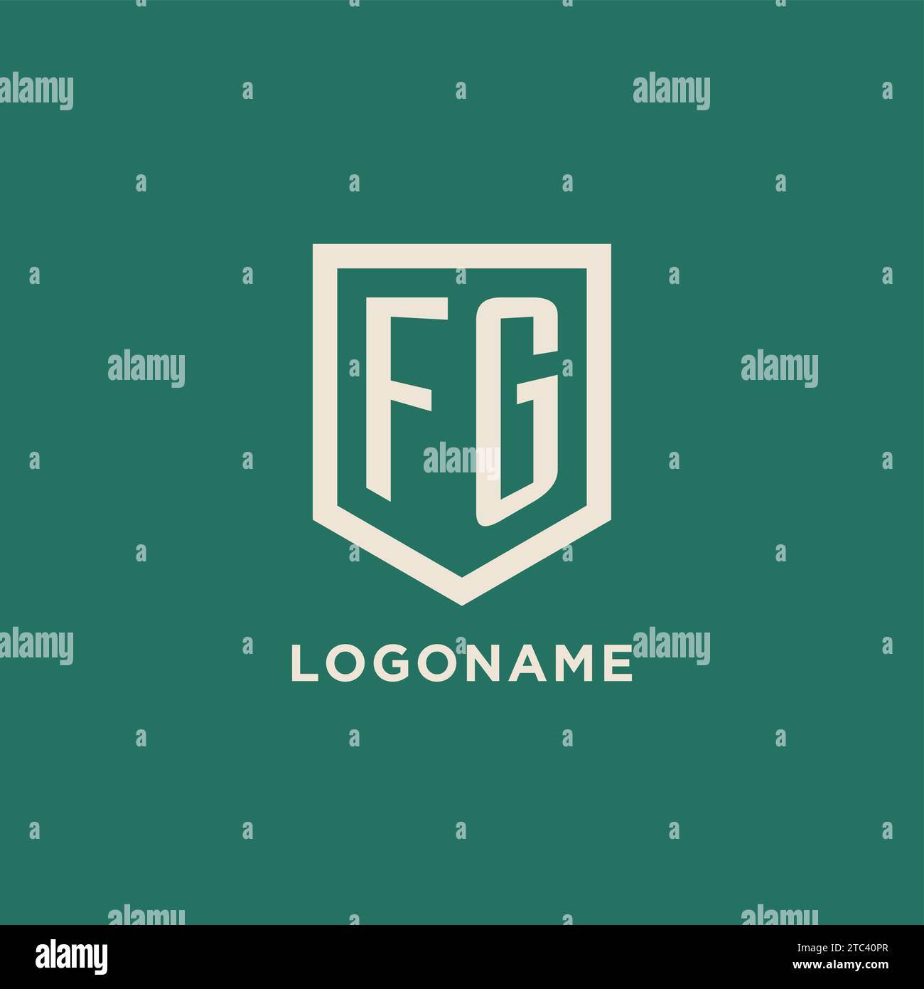 FG initial logo monogram shield geometric shape design vector graphic Stock Vector Image & Art ...