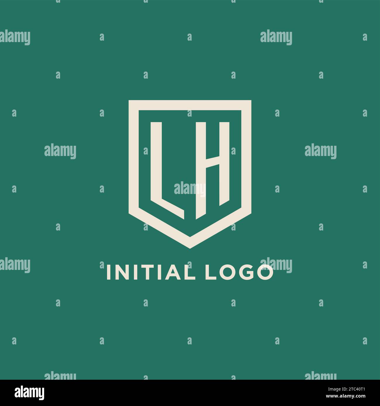 LH initial logo monogram shield geometric shape design vector graphic Stock Vector Image & Art ...
