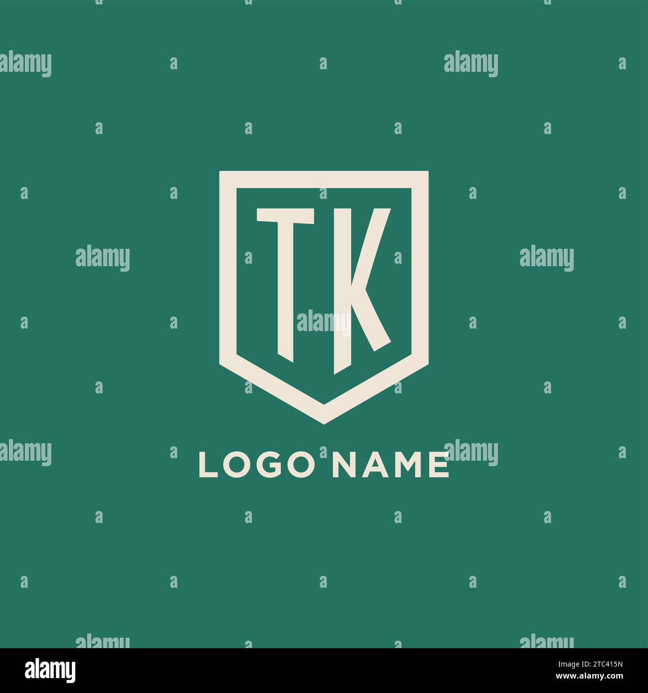 TK initial logo monogram shield geometric shape design vector graphic Stock Vector Image & Art ...