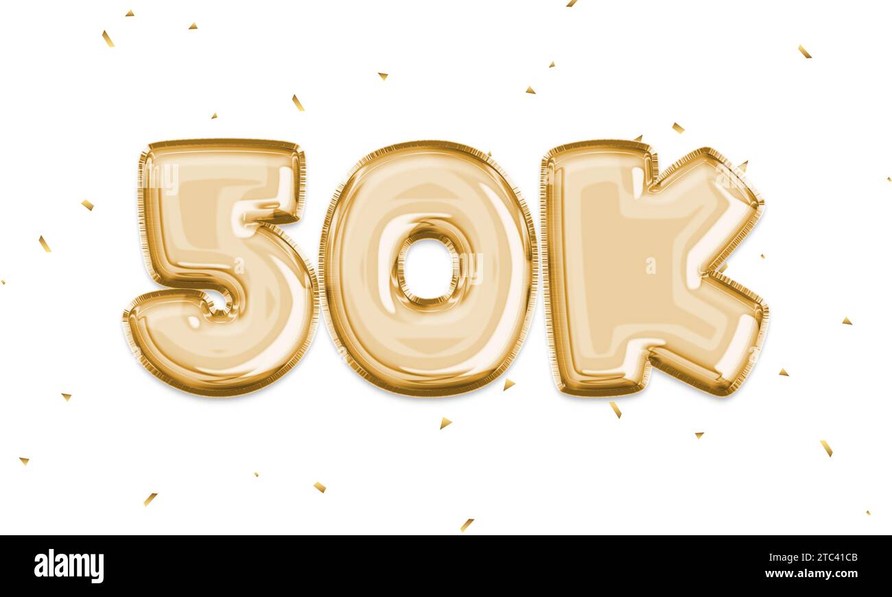 50k followers celebration. Social media poster. Followers thank you ...