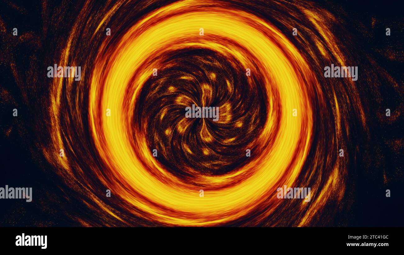 Fire swirl burning vortex golden sparks whirl dark Stock Photo - Alamy