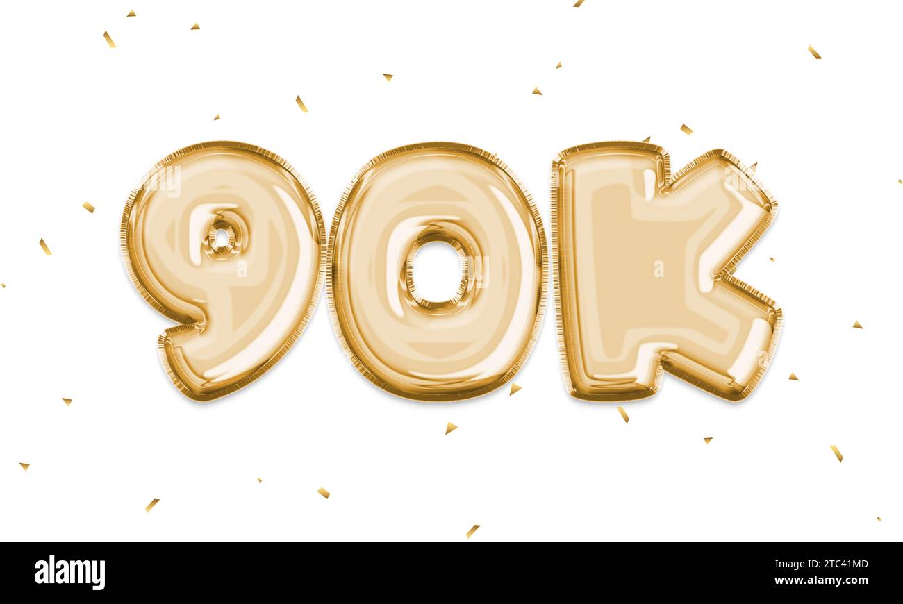 90k followers celebration. Social media poster. Followers thank you ...