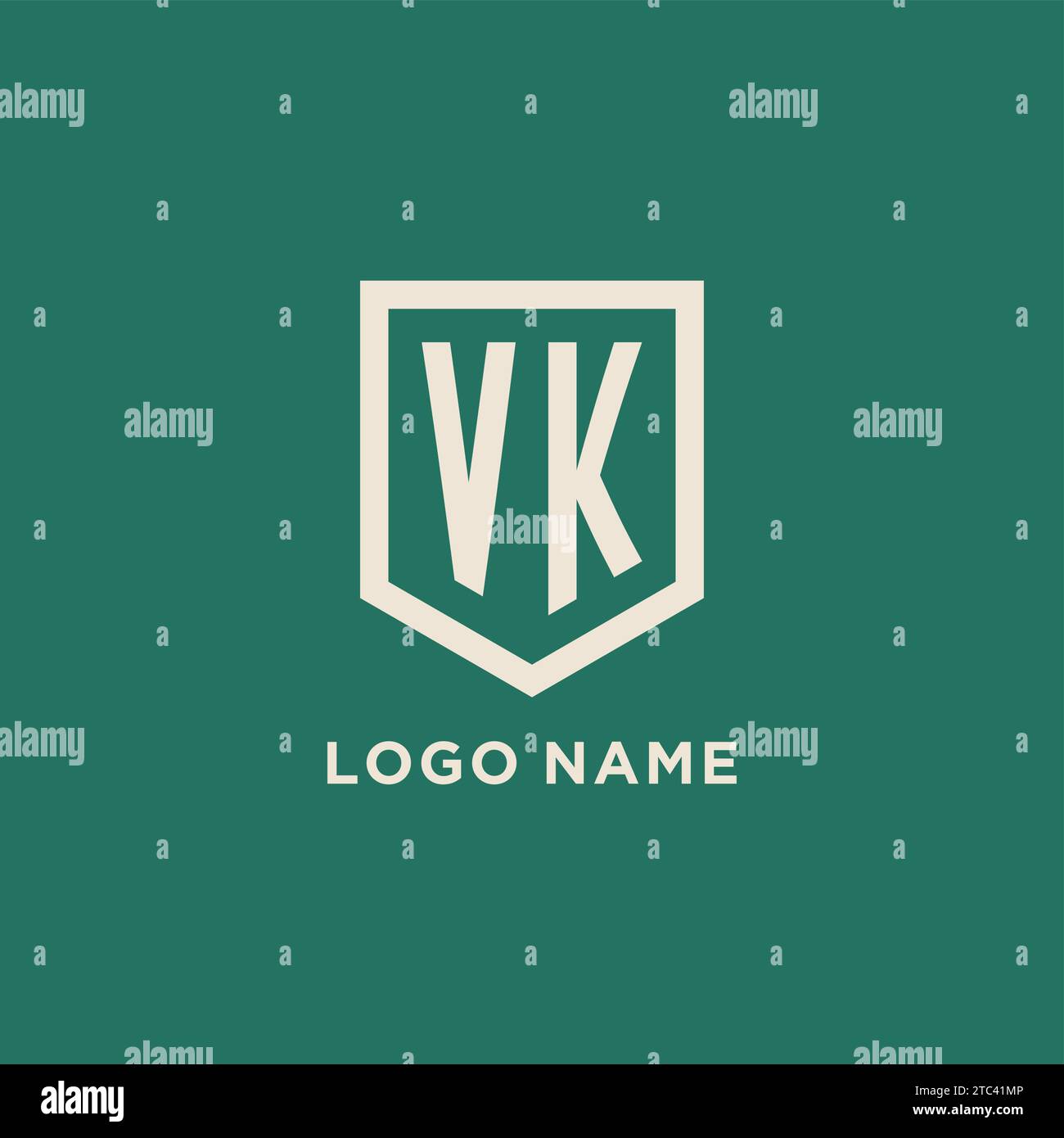 VK initial logo monogram shield geometric shape design vector graphic Stock Vector Image & Art ...