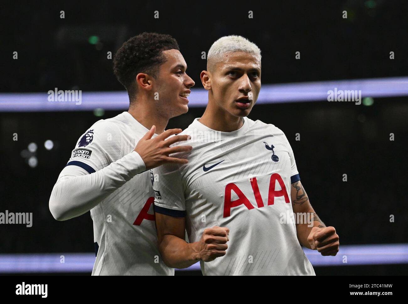 London, UK. 10th Dec, 2023. Richarlison of Tottenham Hotspur (r ...